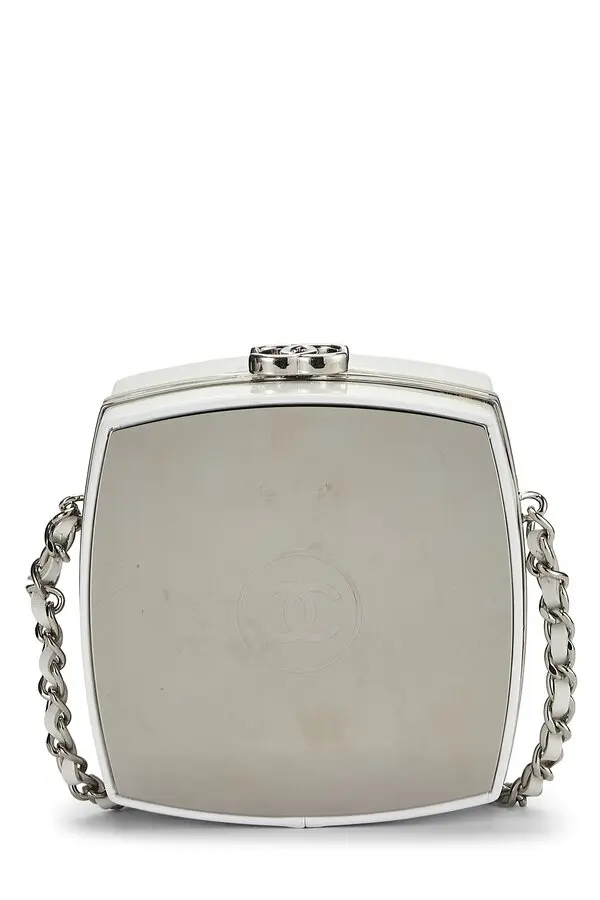 Chanel Patent Minaudiere - White