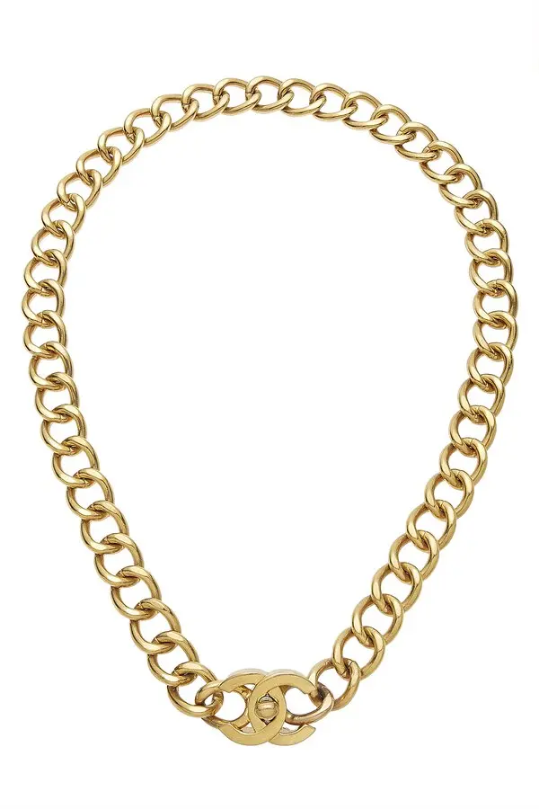 Chanel Cc Turnlock Choker - Gold