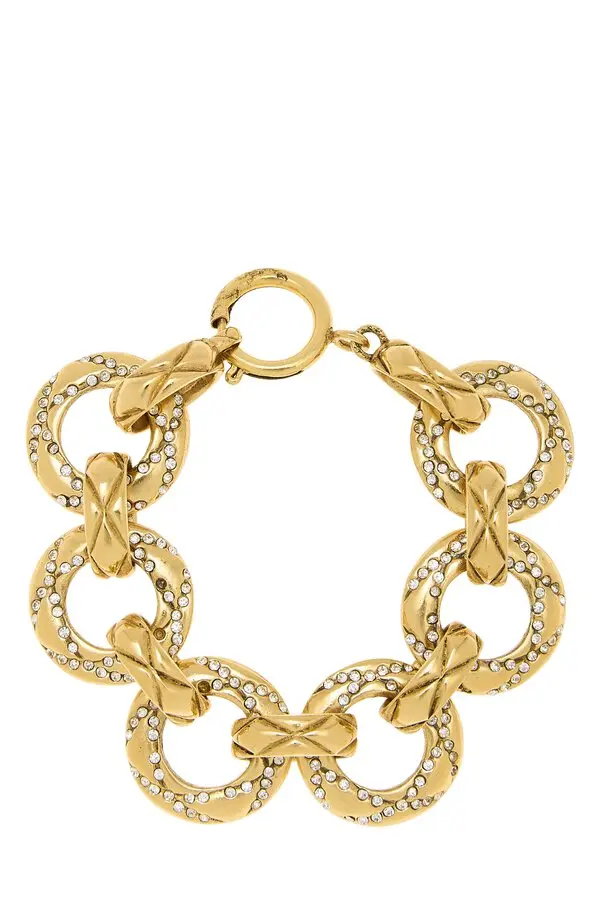 Chanel Crystal Chain Bracelet - Gold