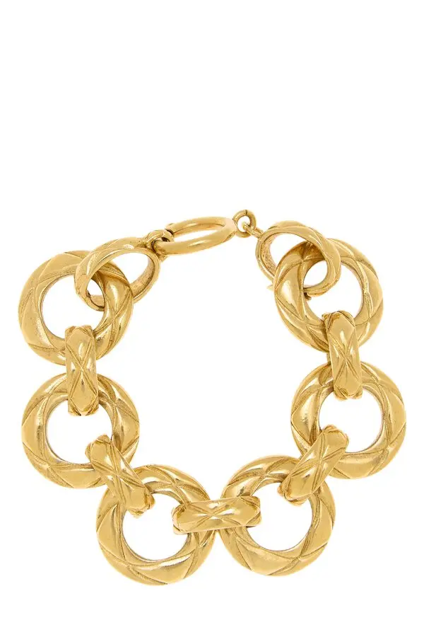 Chanel Matelassé Chain Bracelet - Gold