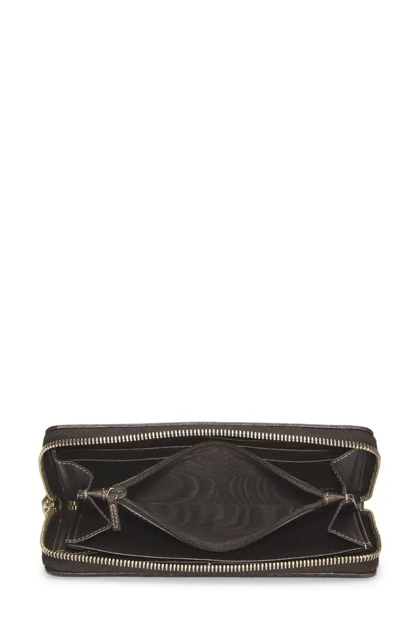 Gucci Original Gg Canvas Bamboo Zip Wallet