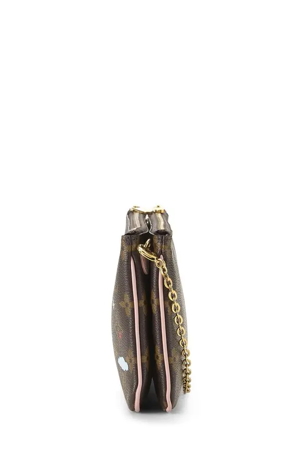 LOUIS VUITTON Monogram Vivienne Double Zip Pochette