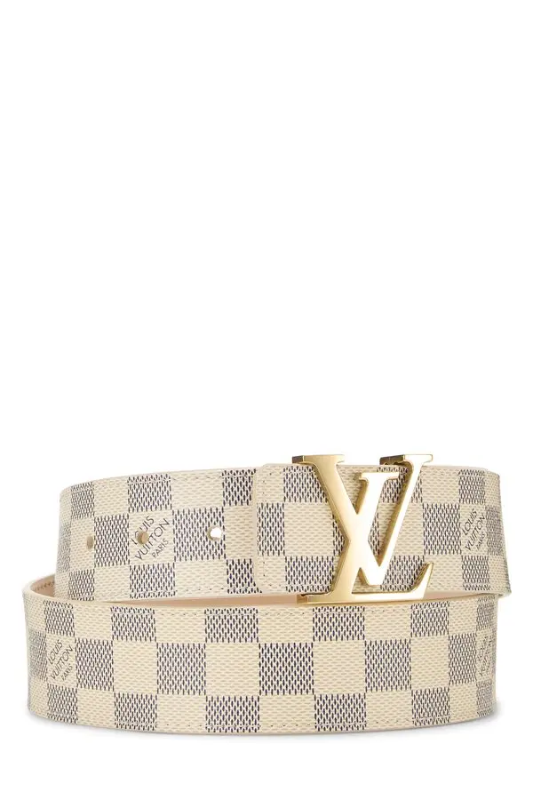 LOUIS VUITTON Damier Azur Belt - Cream