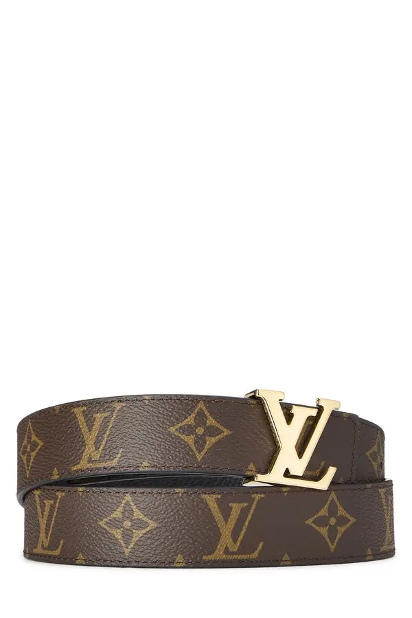 LOUIS VUITTON Monogram Canvas Initiales Reversible Ceinture - Black