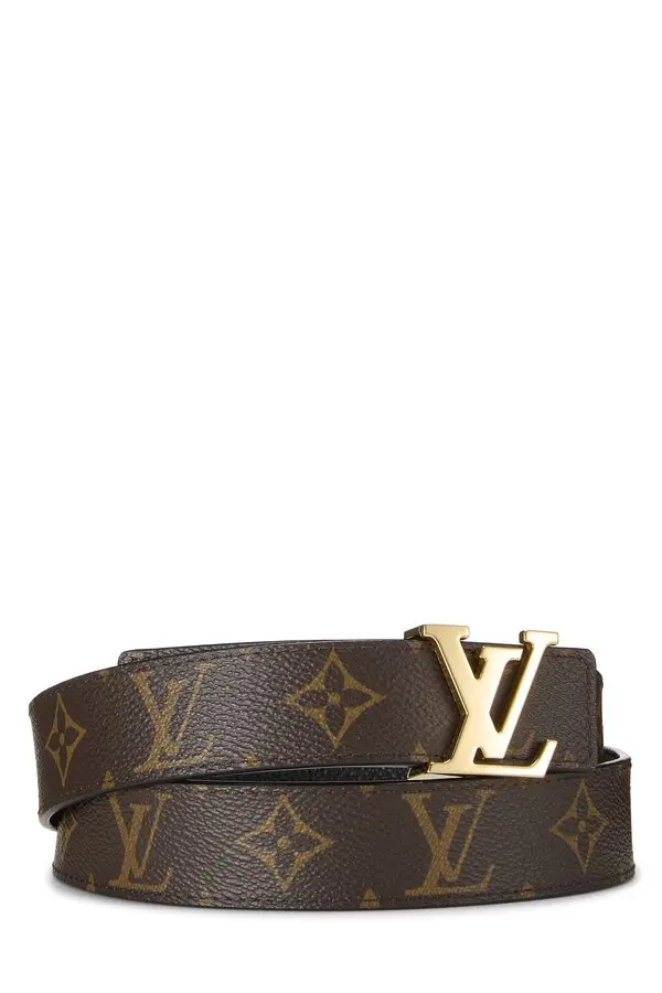 LOUIS VUITTON Monogram Canvas Initiales Reversible Ceinture - Black