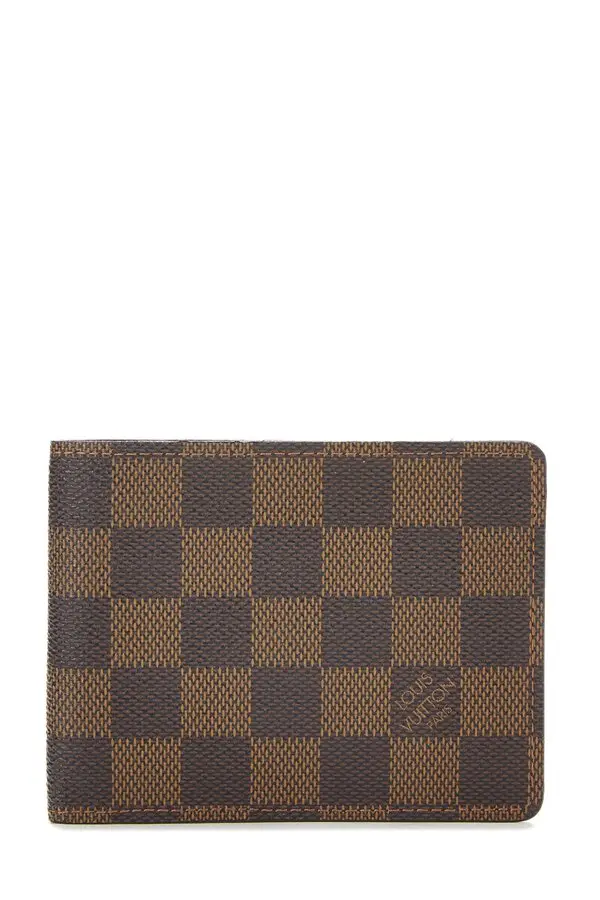 LOUIS VUITTON Damier Ebene Multiple Wallet - Brown