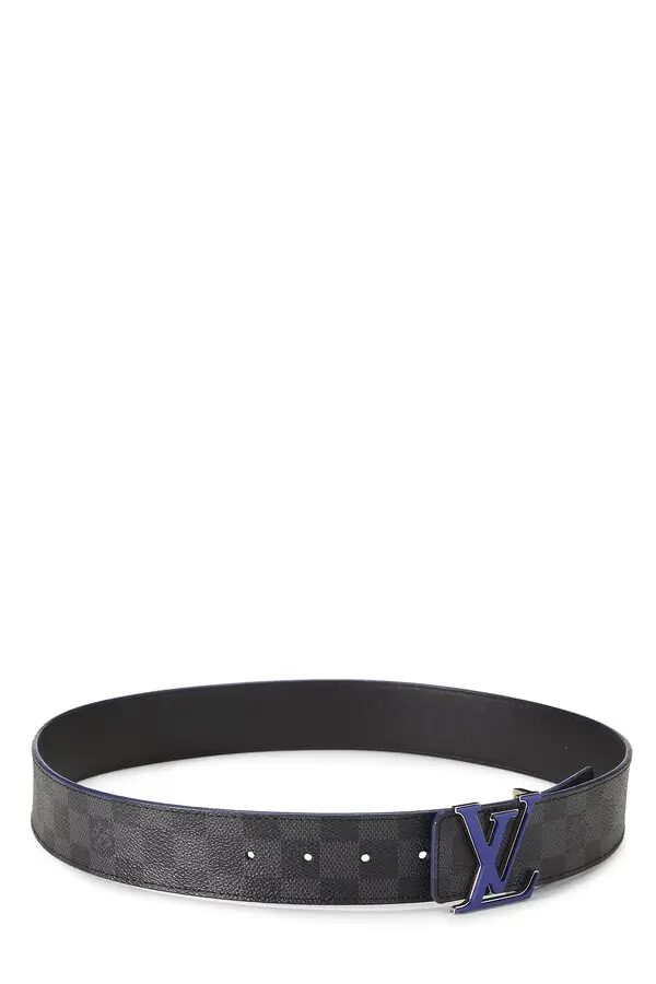 LOUIS VUITTON Damier Graphite Initiales Belt