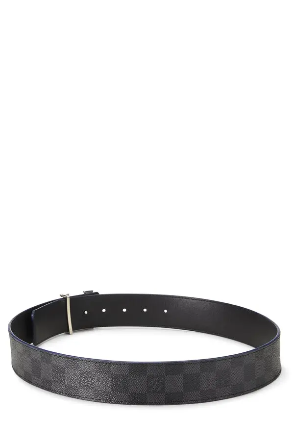LOUIS VUITTON Damier Graphite Initiales Belt