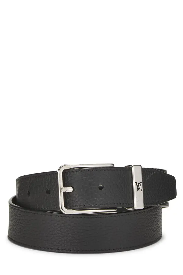 LOUIS VUITTON Taurillon Pont Neuf Belt 85 - Black