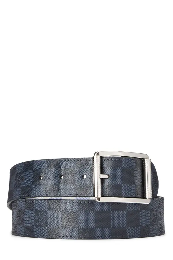 LOUIS VUITTON Damier Cobalt Reverso Belt - Blue