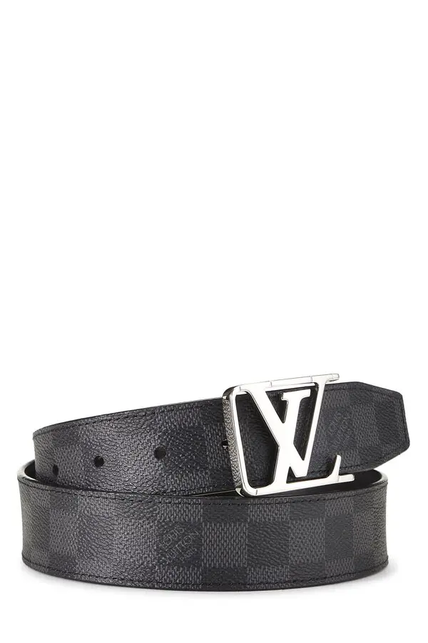 LOUIS VUITTON Damier Graphite City Ceinture 85 - Black