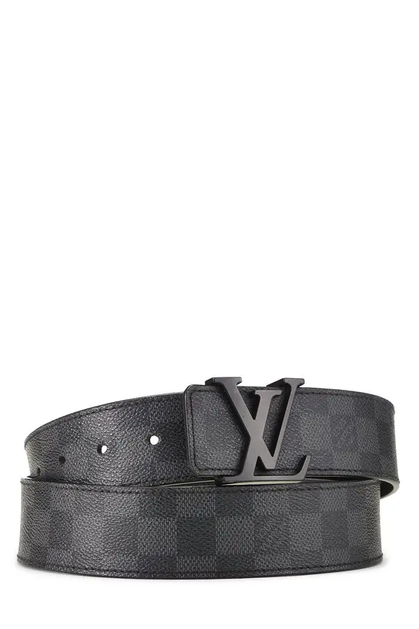 LOUIS VUITTON Damier Graphite Initiales Reversible Ceinture 100 - Black