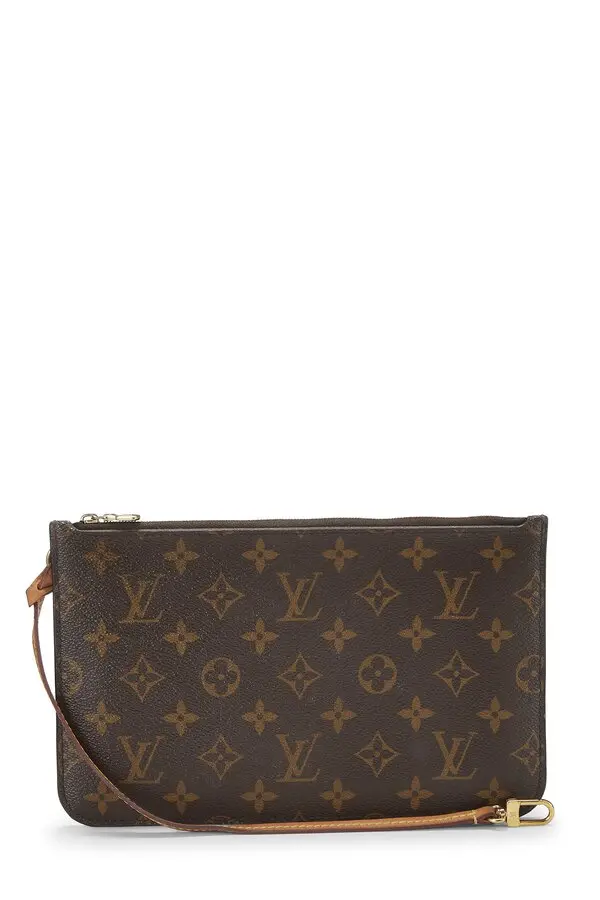 LOUIS VUITTON Monogram Neverfull Pouch Nm - Brown