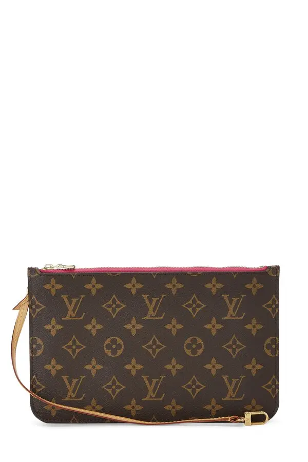 LOUIS VUITTON Monogram Neverfull Pouch Nm - Pink