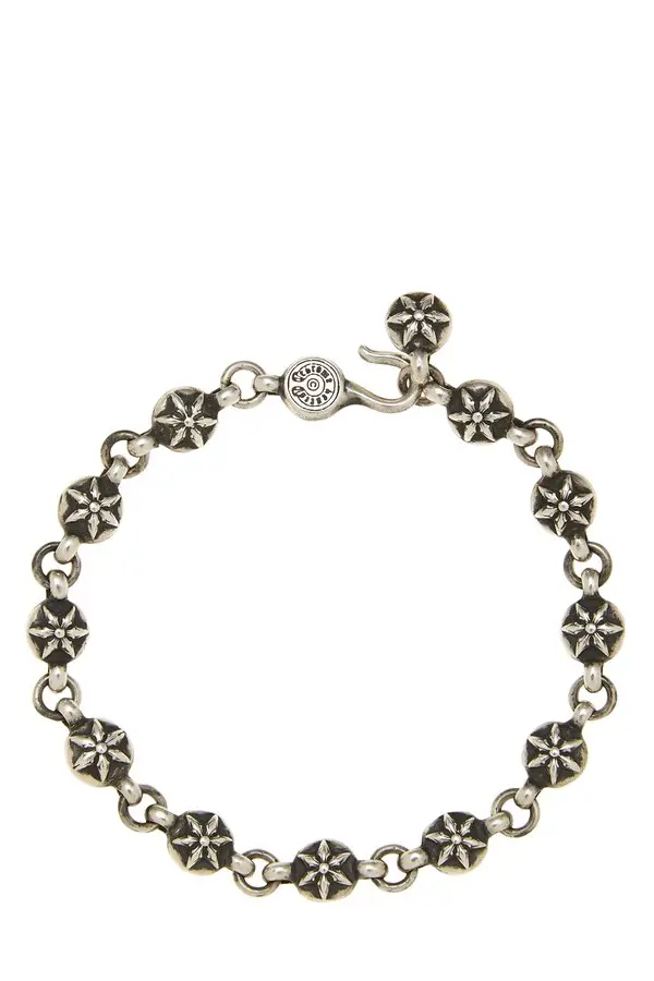 Chrome Hearts Sterling Star Ball Bracelet - Silver