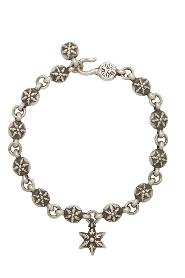 Chrome Hearts Sterling Star Ball Pendant Bracelet - Silver