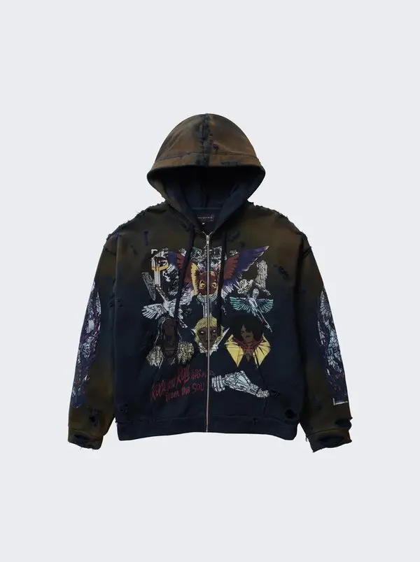 WHO DECIDES WAR Star Zip-up Hoodie