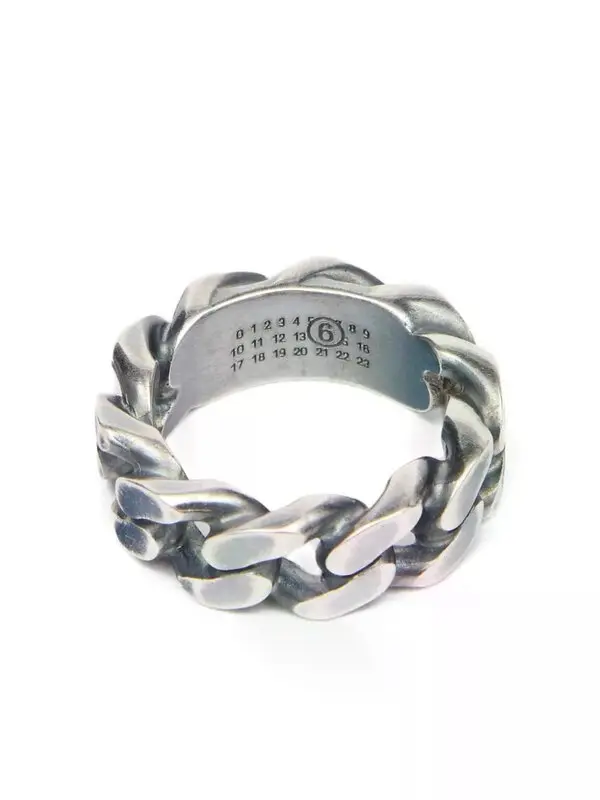 MAISON MARGIELA Curb-chain Ring - Silver