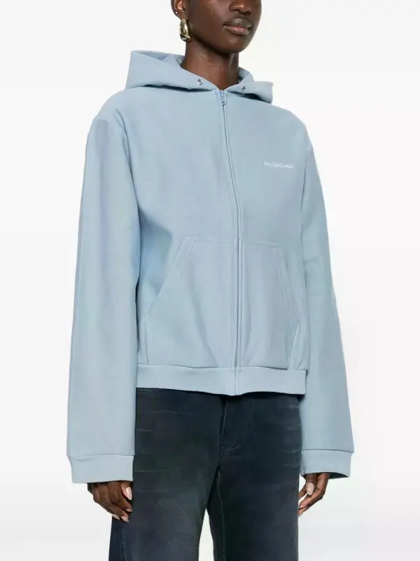 Balenciaga Zip-up Hoodie - Blue