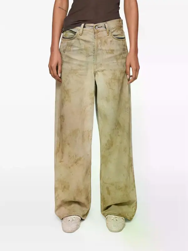 Acne Studios Logo-patch Wide-leg Trousers