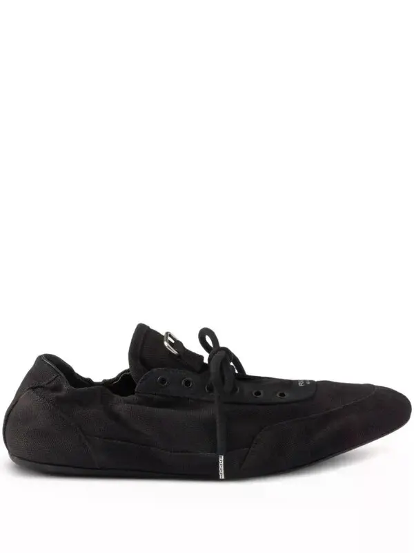 Prada Collapse Canvas Sneakers - Black