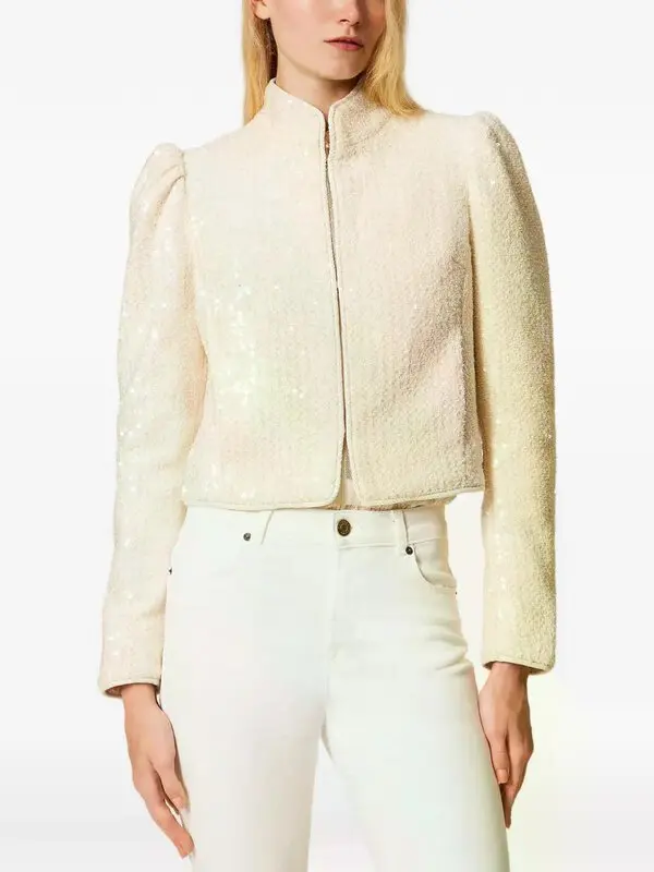 TWINSET Bouclé Sequin Jacket