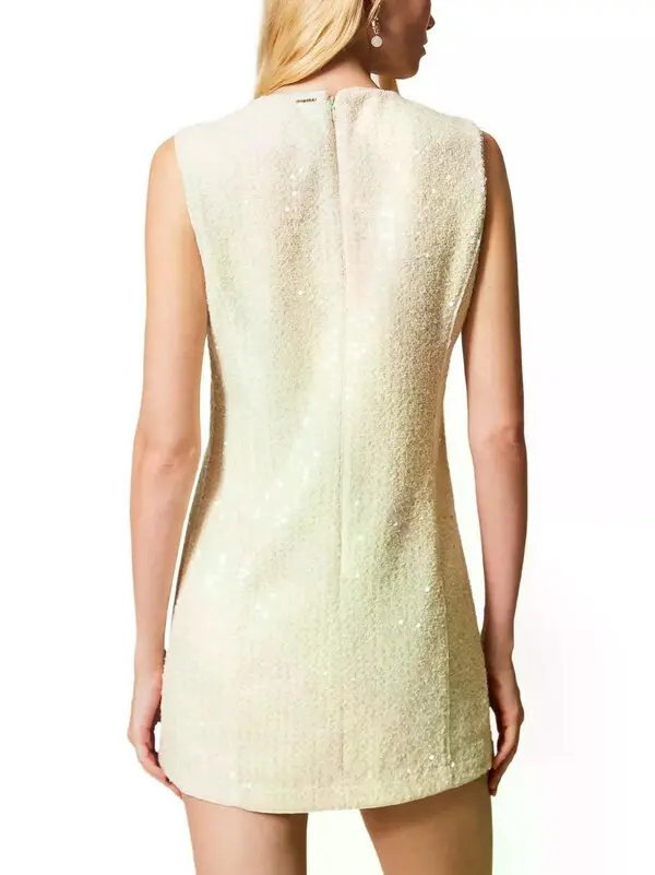 TWINSET Bouclé Sequinned Mini Dress