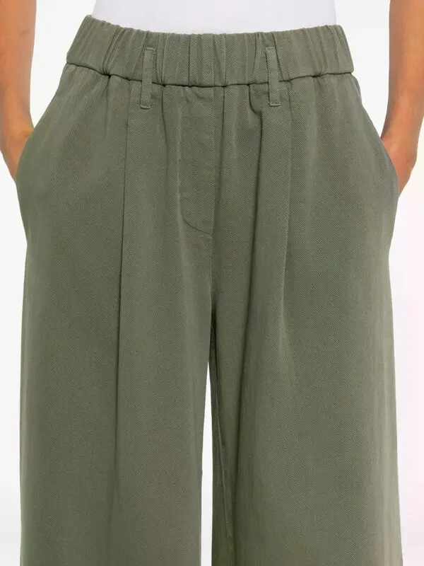 FORTE_FORTE Elastic-waistband Trousers - Green