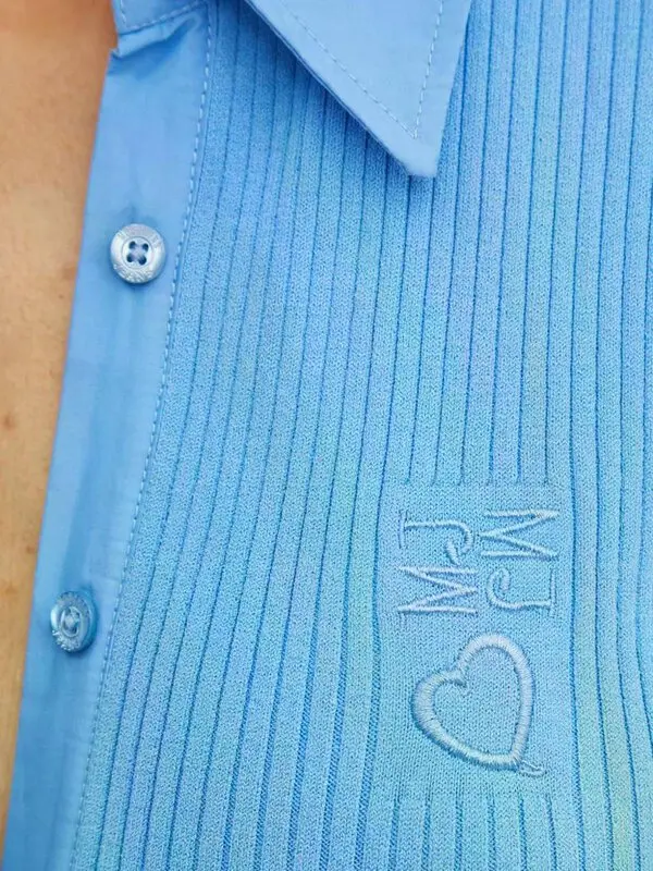 Moschino Ribbed Buttoned Mini Dress
