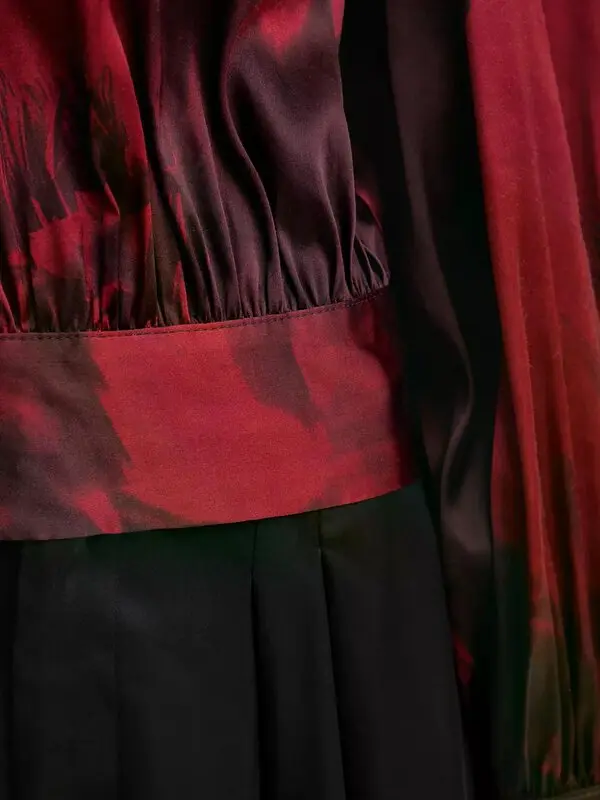 GESTUZ Open Back Tie Blouse