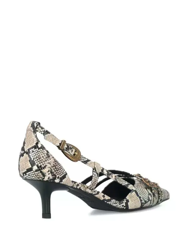 Pinko Snakeskin-effect Kitten Heel Pumps - Neutrals