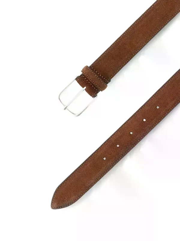 ALBERTO LUTI Square Buckle Belt - Brown