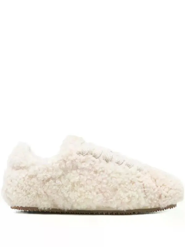 Axel Arigato Tact Shearling Runner Sneakers - Neutrals