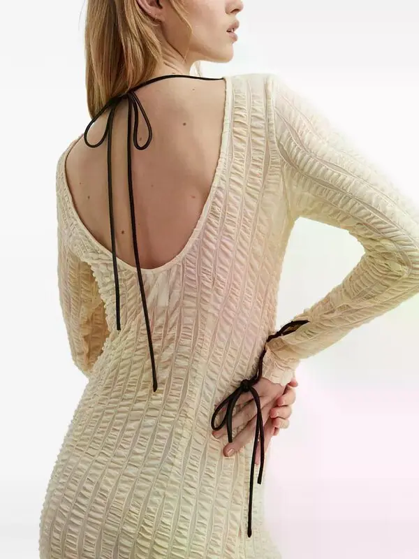 RÉSUMÉ Gathered Open-back Maxi Dress