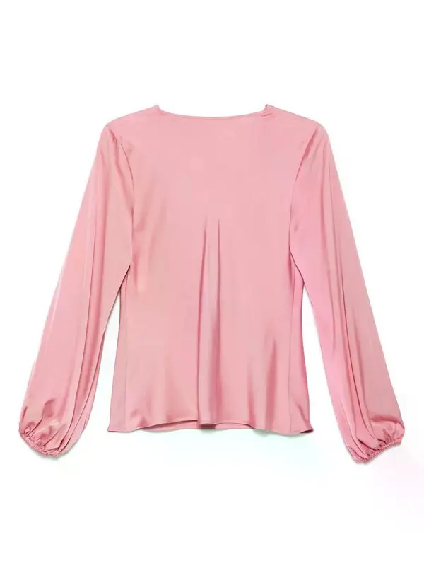D.exterior Satin Cowl Neck Blouse