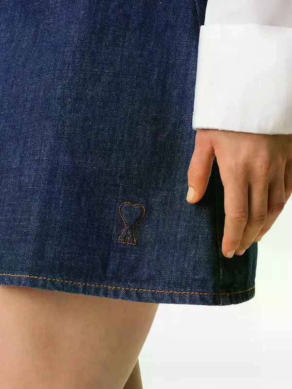 AMI Paris Denim Short Dress