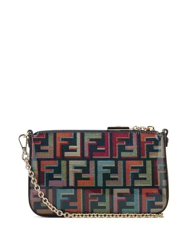 Fendi Baguette Clutch Bag With Chain Strap - Blue