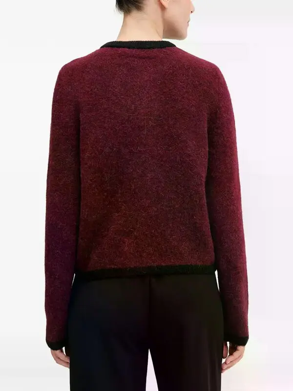 GESTUZ Button Pocket Cardigan - Red