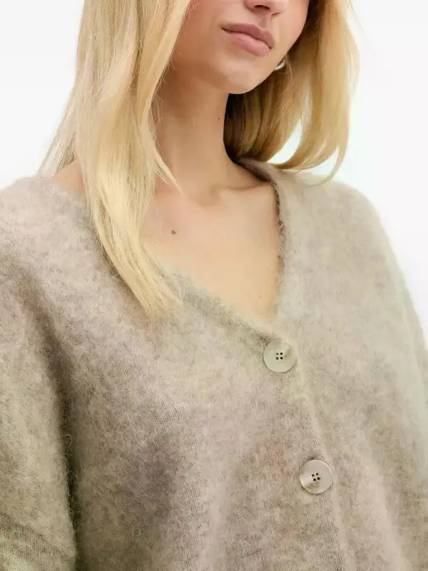 GESTUZ Button V-neck Cardigan - Neutrals