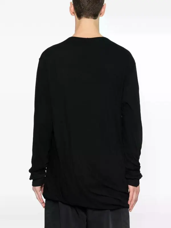 Rick Owens Jumbo Double Long-sleeved T-shirt - Black