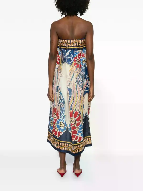 La DoubleJ Geometric-print Midi Dress