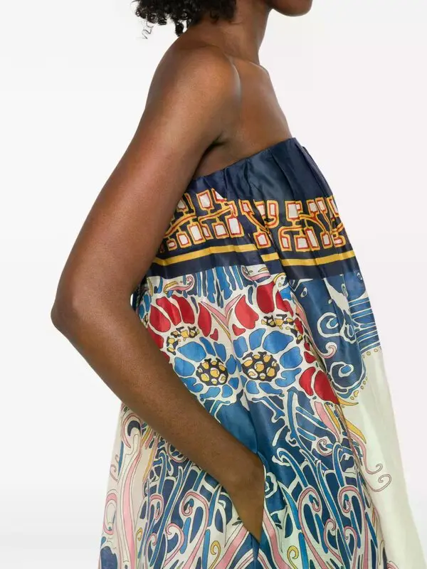 La DoubleJ Geometric-print Midi Dress