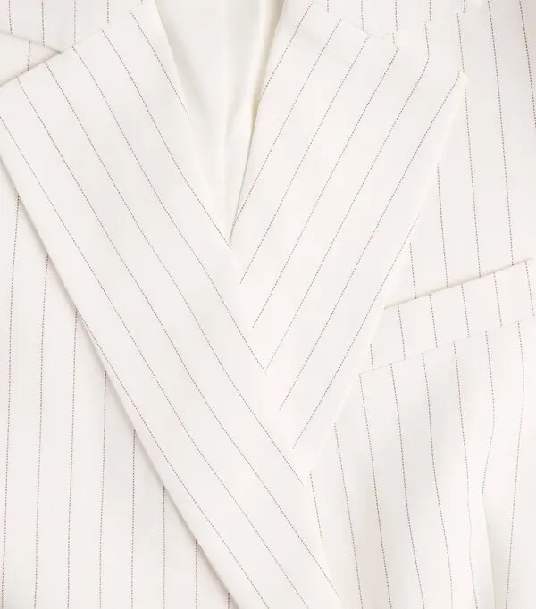 Good American Essential Suiting Stripe Blazer - Beige