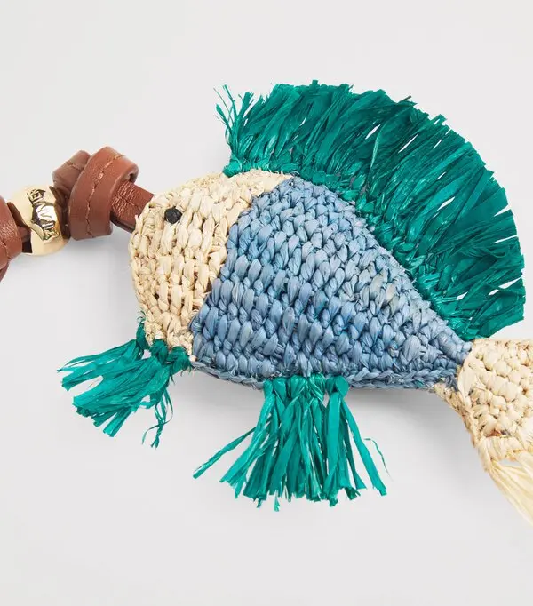 Zimmermann Raffia Fish Bag Charm - Blue
