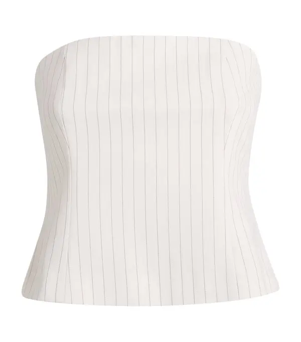 Good American Stripe Essential Suiting Crop Top
