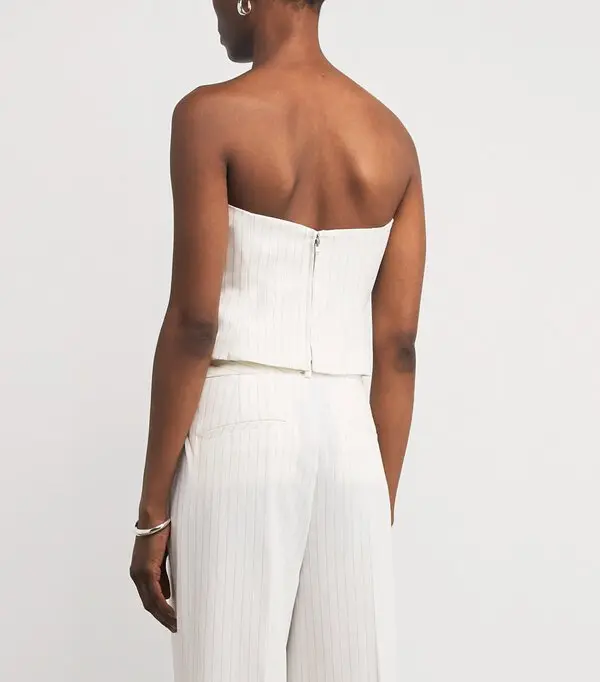 Good American Stripe Essential Suiting Crop Top