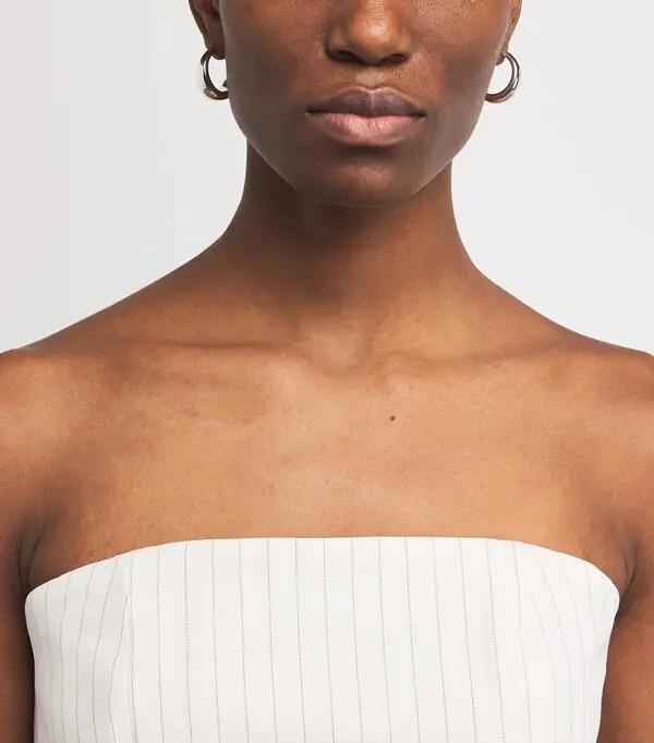 Good American Stripe Essential Suiting Crop Top