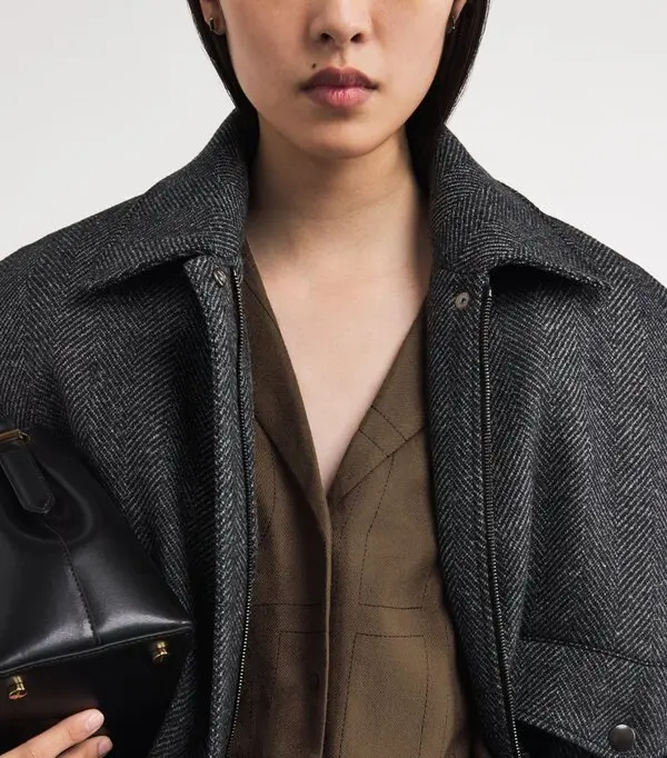 TOTEME Modal Flannel Monogram Shirt - Brown