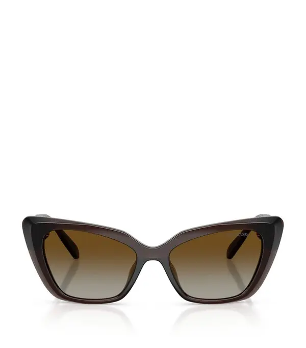SWAROVSKI Sk6047 Cat Eye Sunglasses - Brown