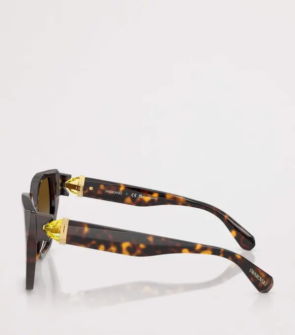 SWAROVSKI Sk6044u Irregular Sunglasses - Brown